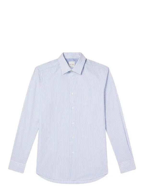 Paul Smith Striped Cotton-poplin Shirt - Blue