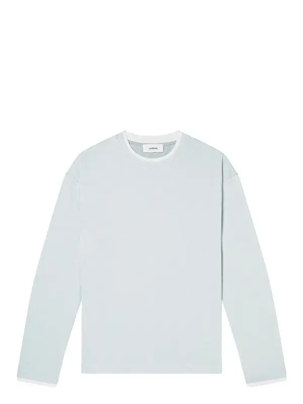 LARDINI Cotton-jersey T-shirt - Green