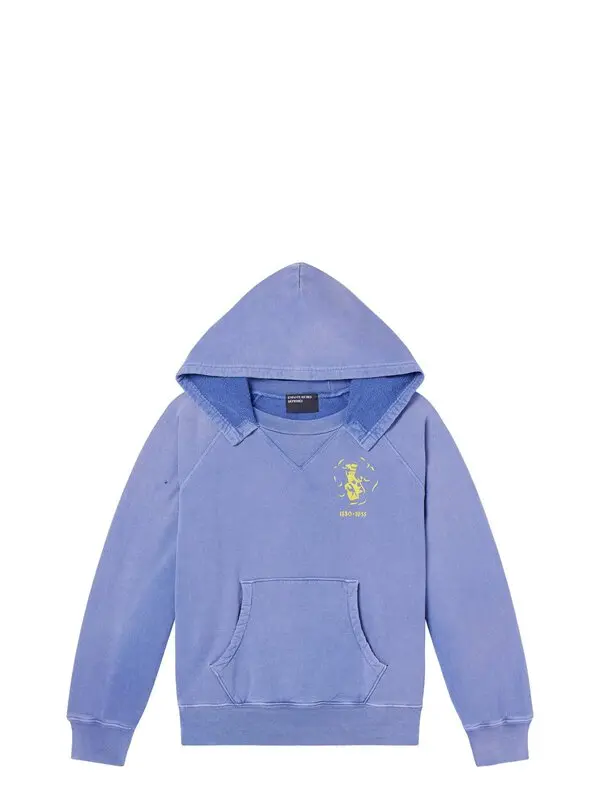 Enfants Riches Déprimés Logo-print Cotton-jersey Hoodie - Blue