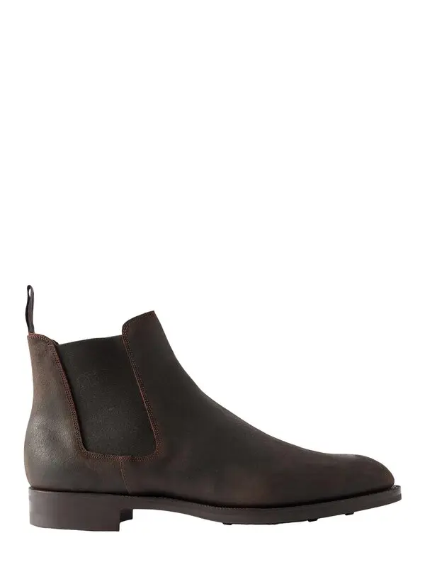 EDWARD GREEN Govan Suede Chelsea Boots - Dark Brown