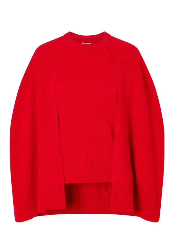 TOTEME Cape-effect Cashmere Crewneck Sweater - Red