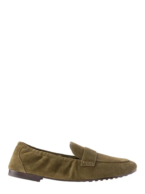 Tory Burch Ballet Suede Loafers - Green
