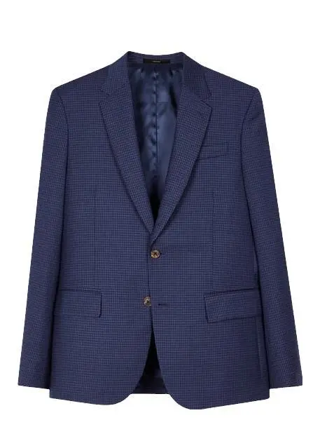 Paul Smith The Soho Tailored-fit Gingham Wool Blazer - Blue