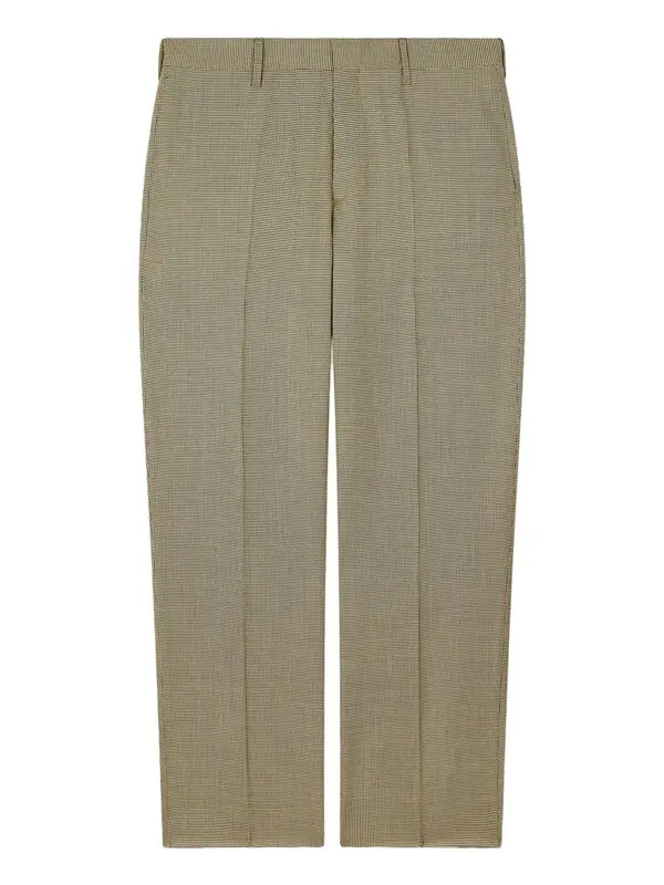 Paul Smith Overdyed Micro-houndstooth Wool Trousers - Yellow