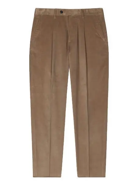 Paul Smith Tapered-fit Pleated Corduroy Trousers - White