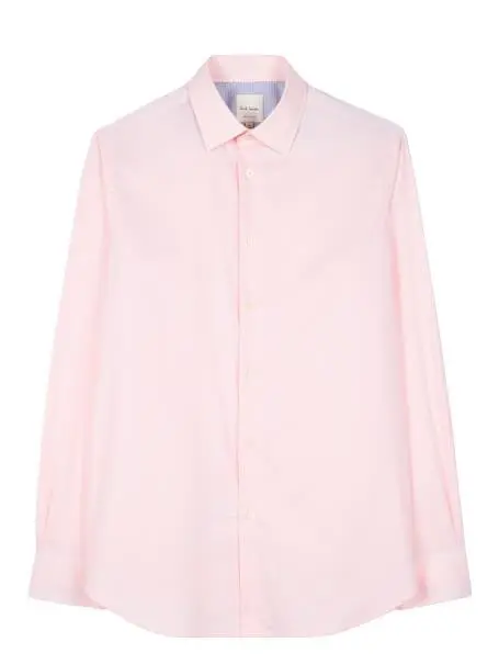 Paul Smith Tailored-fit Mini Check Easy Care Shirt - Pink