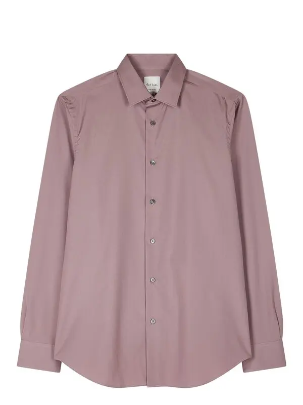 Paul Smith Tailored-fit Pale Mauve Cotton Poplin Shirt - Purple