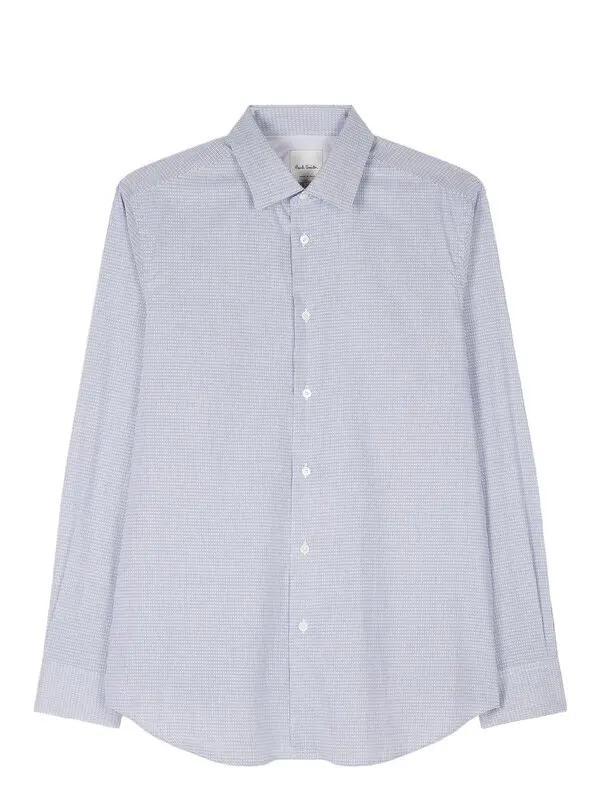 Paul Smith Tailored-fit Broken Stripe Easy Care Shirt - Blue