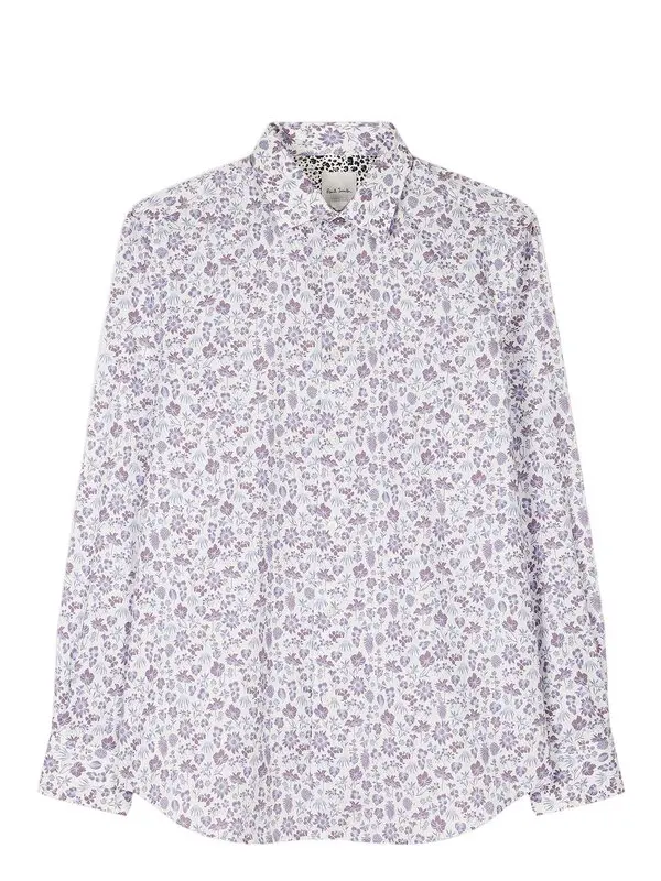 Paul Smith Tailored-fit 'pencil Floral' Shirt - White
