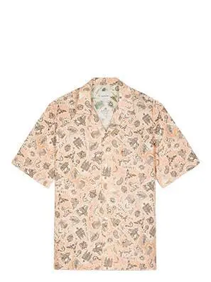 Paul Smith Pink 'souvenir' Print Short-sleeve Shirt - Red