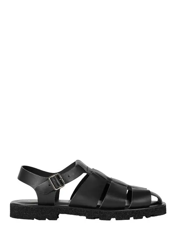 Paul Smith Leather Fisherman Sandals - Black