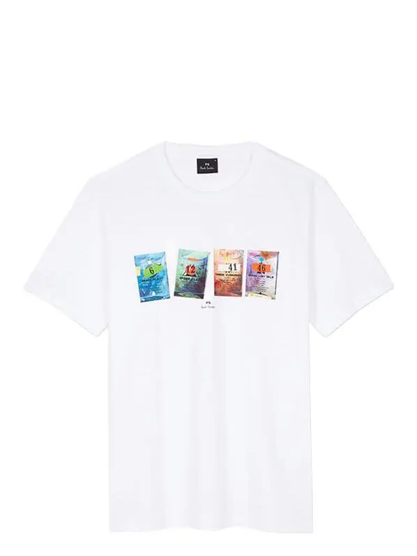 Paul Smith Seed Packet' Print T-shirt - White