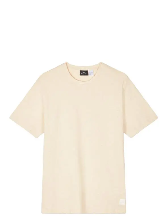 Paul Smith Ecru Marl Cotton-linen T-shirt - White