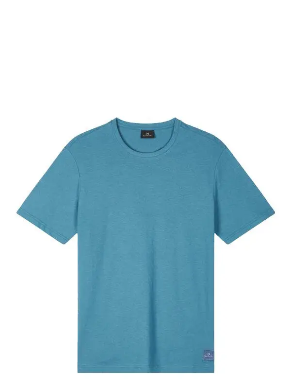 Paul Smith Marl Cotton-linen T-shirt - Blue