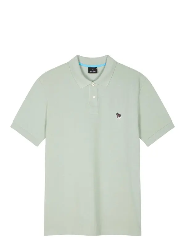 Paul Smith Sage Organic Cotton Zebra Polo Shirt - Green