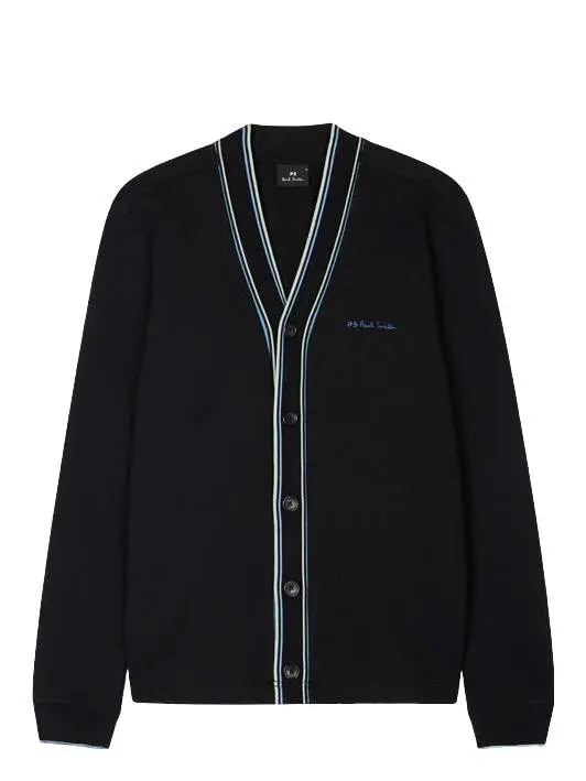 Paul Smith Cotton Jersey Cardigan - Black
