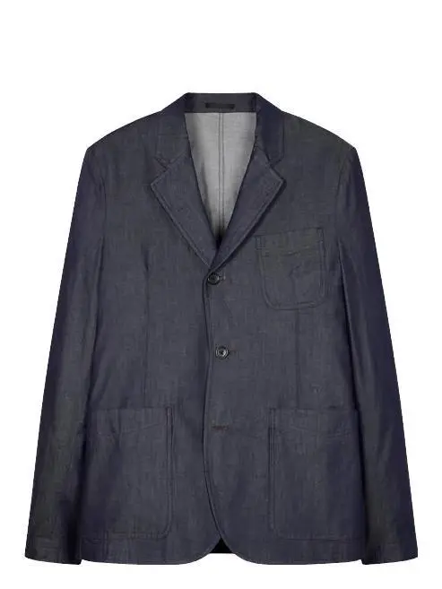 Paul Smith Indigo Cotton-twill Three-button Blazer - Blue
