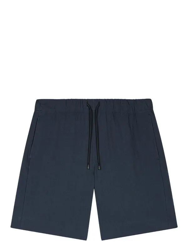 Paul Smith Seersucker Stretch-cotton Shorts - Blue