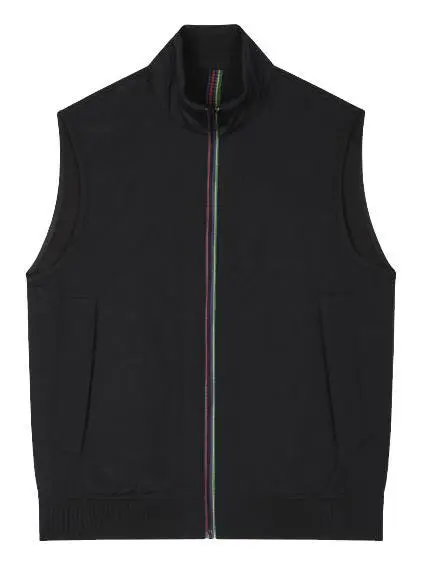Paul Smith Sports Stripe Mixed Media Gilet - Black