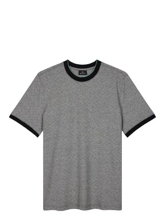 Paul Smith Grey Jacquard T-shirt - Black