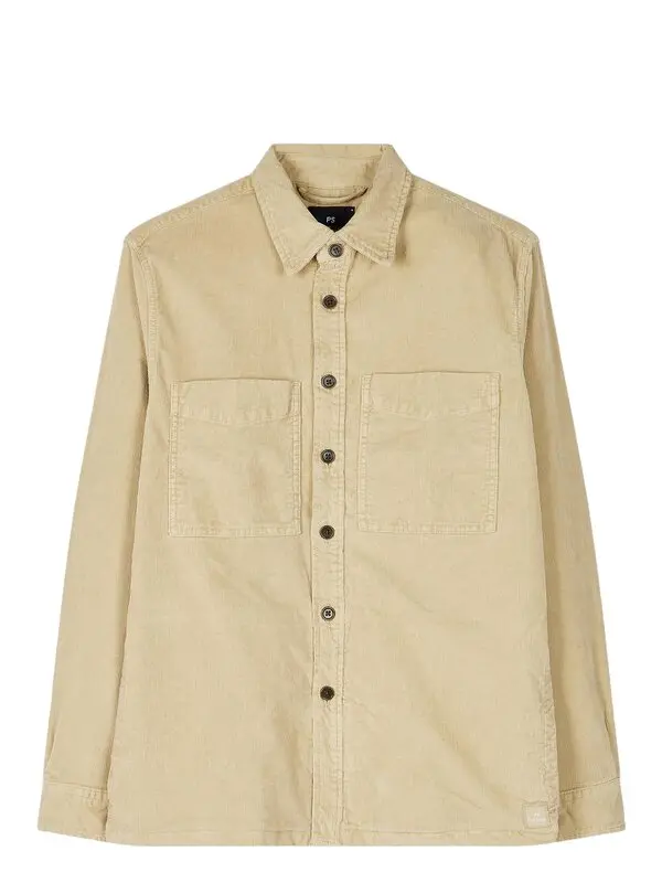 Paul Smith Light Tan Organic-cotton Corduroy Overshirt - Brown
