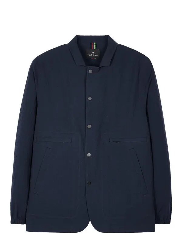 Paul Smith Stretch-cotton Seersucker Jacket - Blue
