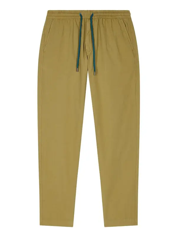 Paul Smith Cotton Poplin Drawstring Trousers - Green