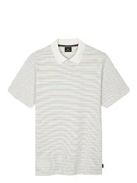 Paul Smith Ecru 'sports Stripe' Cotton Polo Shirt - White