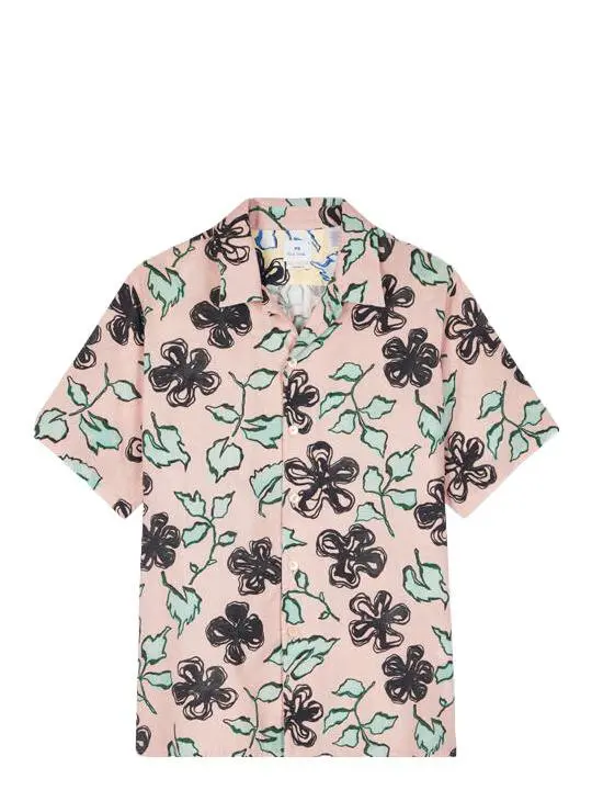 Paul Smith Pale 'yukka' Print Short-sleeve Shirt - Pink
