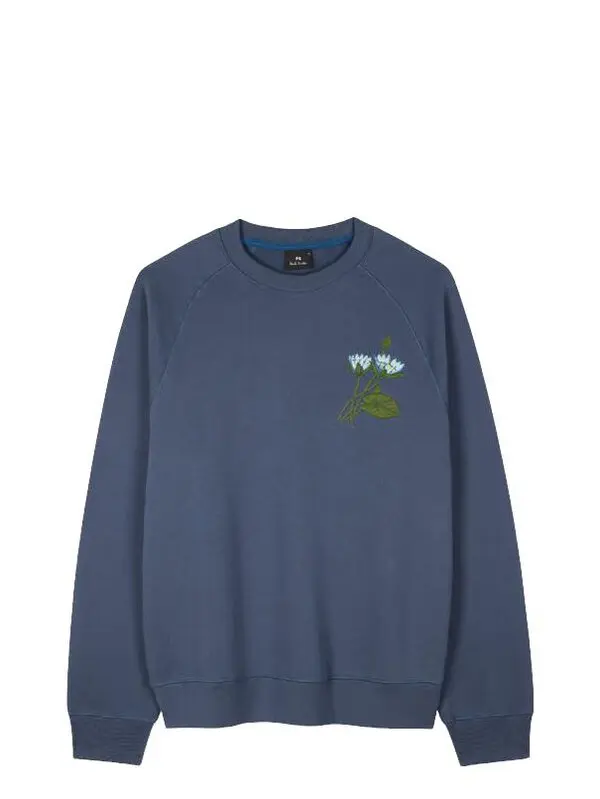 Paul Smith Floral Embroidered Sweatshirt - Blue
