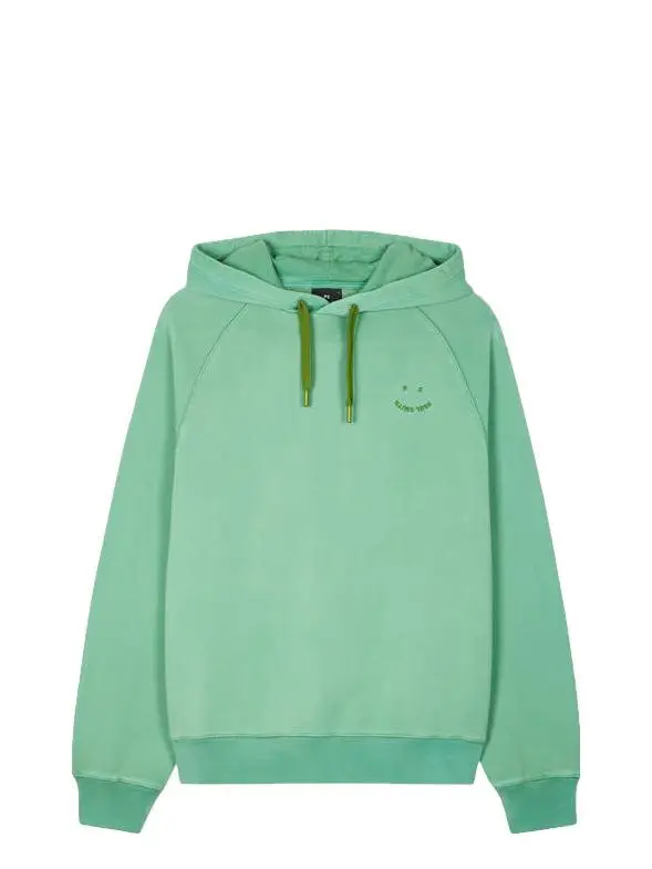 Paul Smith Washed 'happy' Hoodie - Green