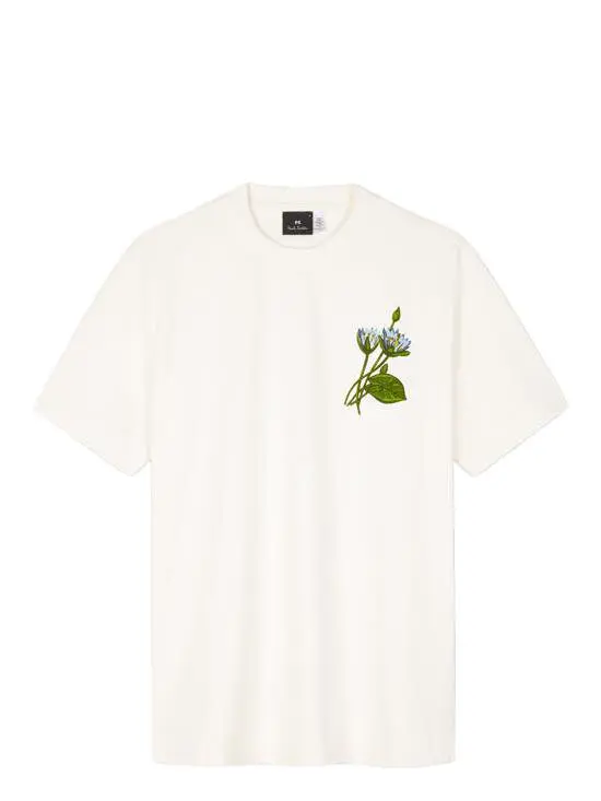 Paul Smith Ecru Small 'flower' Print T-shirt - White
