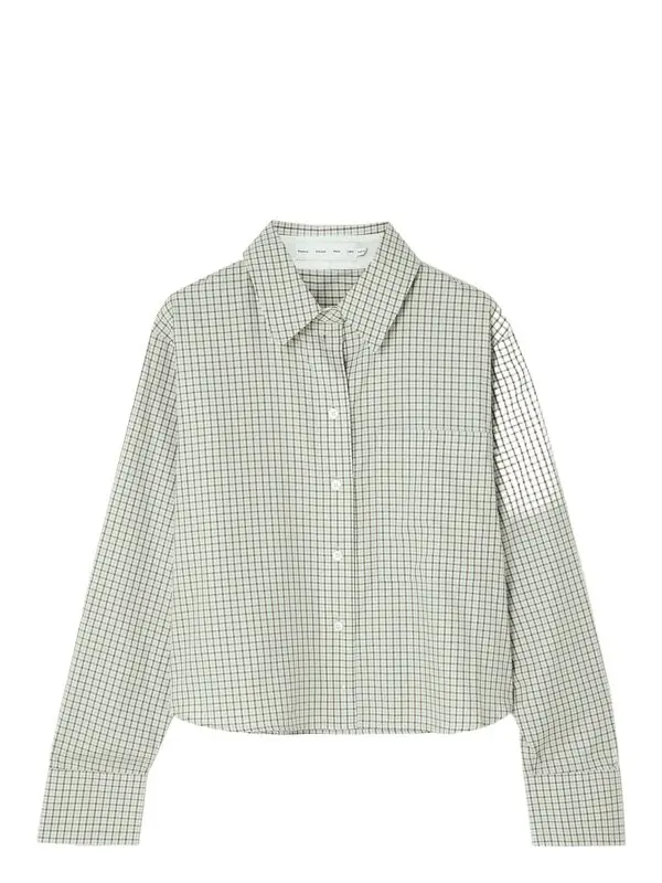 Proenza Schouler White Label Checked Cotton-poplin Shirt - Gray