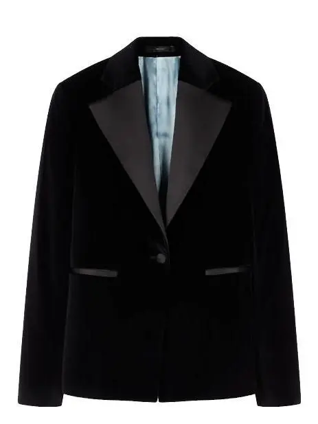 Paul Smith Velvet Evening Blazer - Black