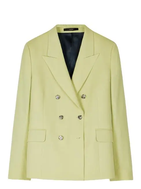 Paul Smith Wool Double-breasted Blazer - Green