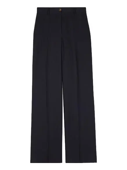 Paul Smith Linen Wide-leg Trousers - Blue