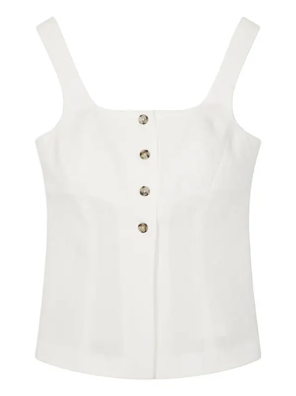Paul Smith Linen Tank Top - White