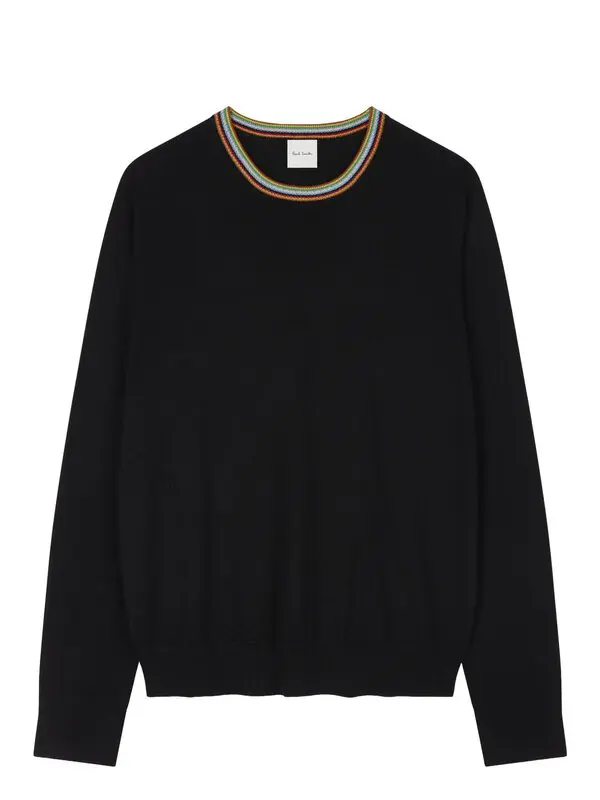Paul Smith Signature Stripe Merino Wool Sweater - Black