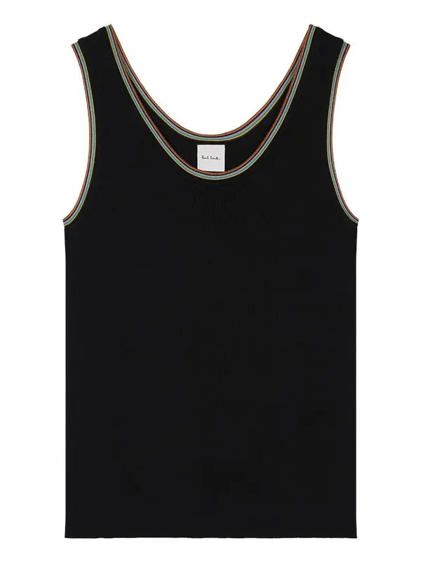 Paul Smith Signature Stripe Trim Knitted Vest - Black