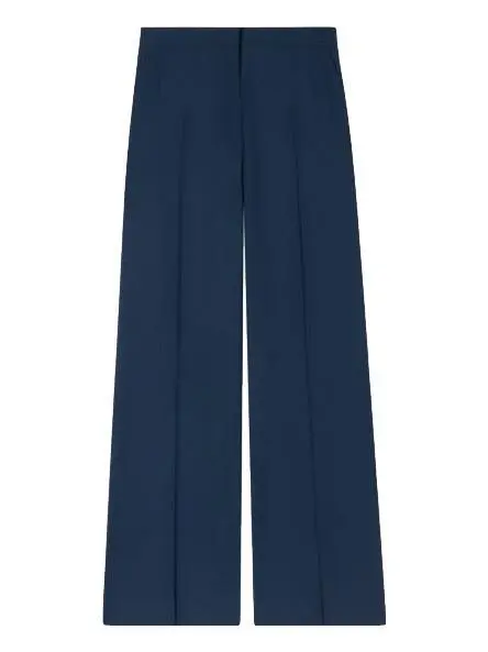 Paul Smith Wool-hopsack Wide Leg Pants - Blue