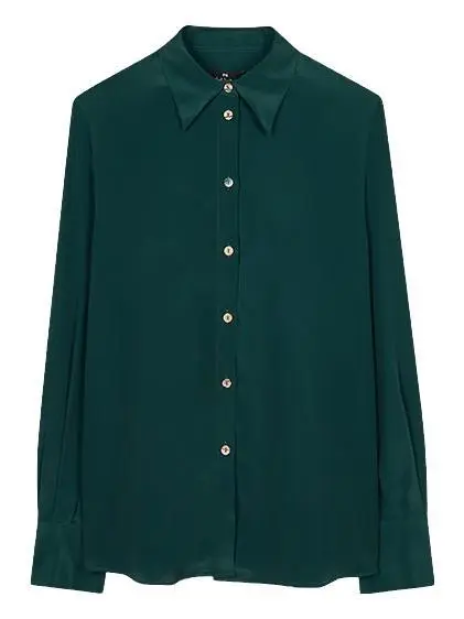 Paul Smith Silk-blend Blouse - Blue