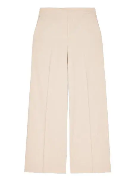 Paul Smith Wide-leg Pinstripe Linen-blend Trousers - Yellow