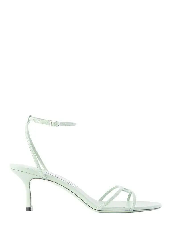 JIMMY CHOO Leo 65 Leather Sandals - Green
