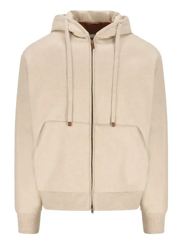 TOD'S Bomber Jacket With Hood - Beige