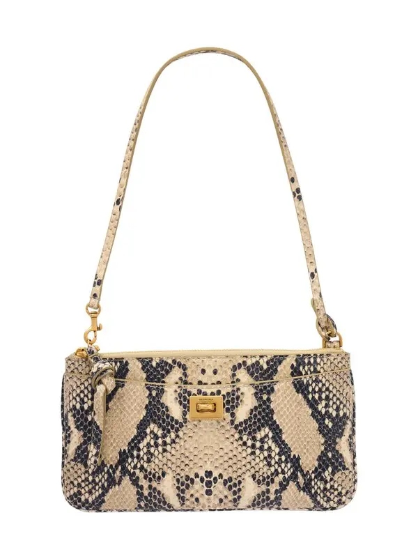 Balenciaga Rodeo Snake-effect Leather Shoulder Bag - Animal Print