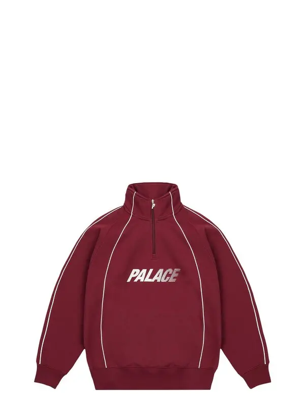 PALACE Fast Logo 1/4 Zip - Red