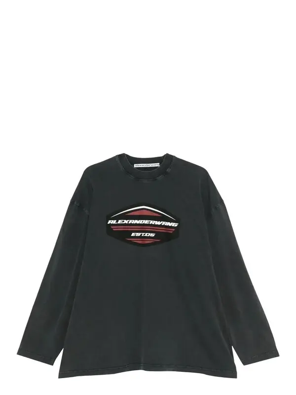 Alexander Wang Graphic Print Long-sleeve Pullover - Black