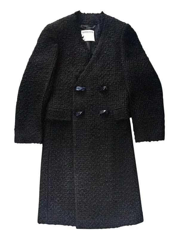 NAMACHEKO Hwicce Double Breasted Coat - Black
