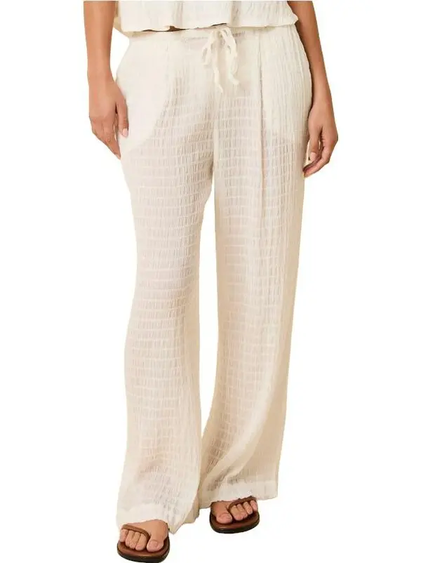 Solid & Striped Ashling Smocked Pants - White