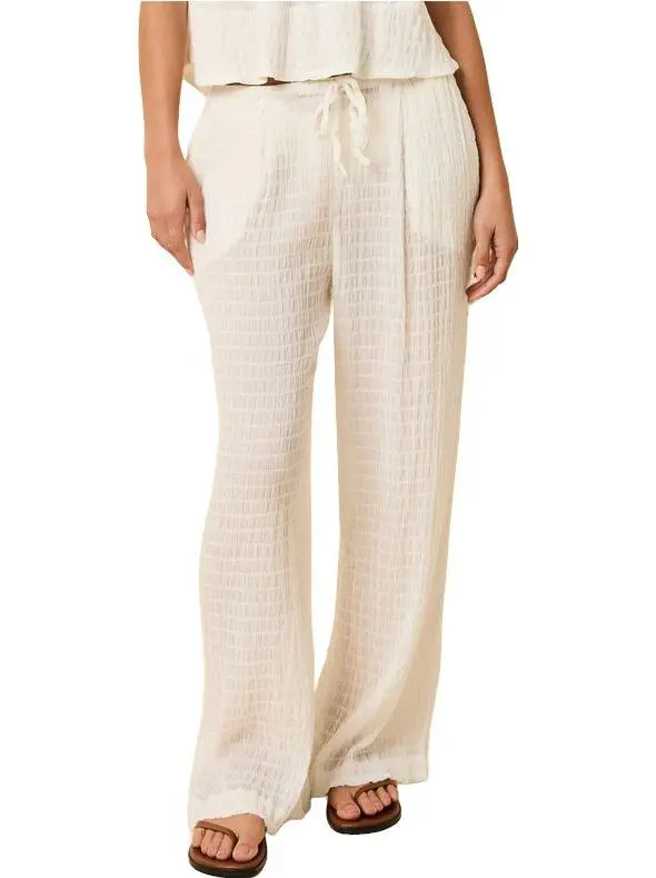 Solid & Striped Ashling Smocked Pants - White